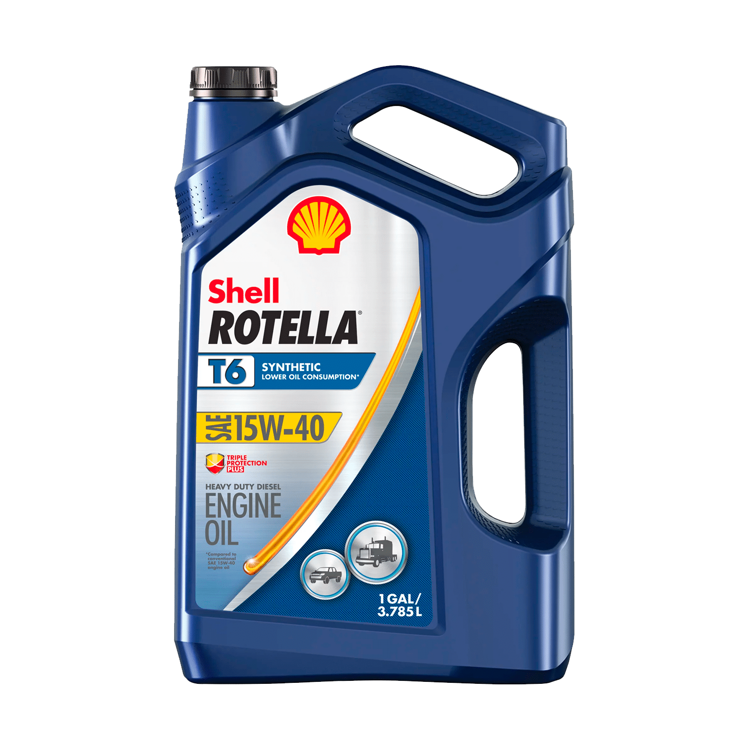 Shell Rotella T6 Full Synthetic 15W-40 Diesel Engine Oil, 1 Gallon ...